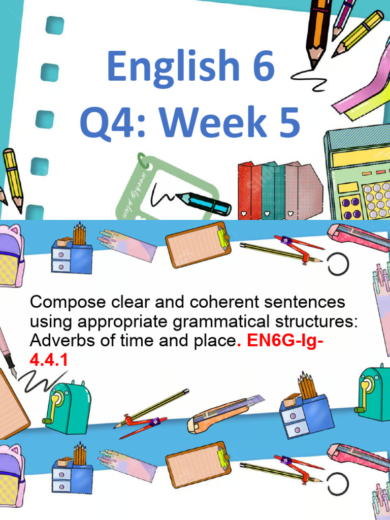 G6 Q4 English PPT W5 | PDF | Adverb | Verb