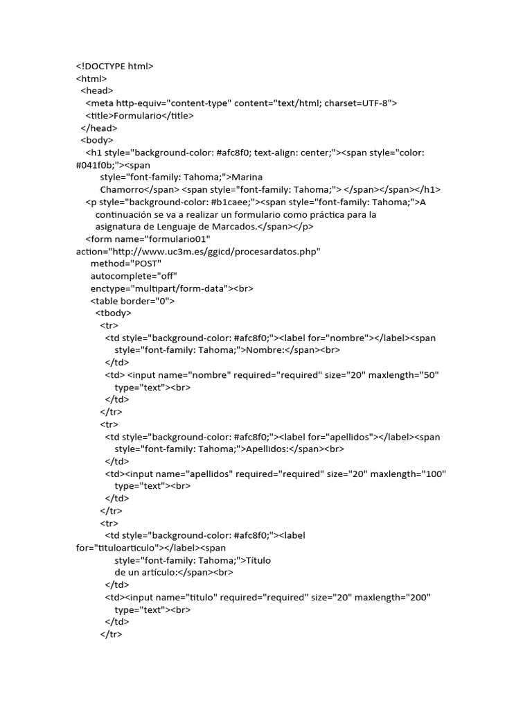 Código HTML pr4 | PDF | Computers
