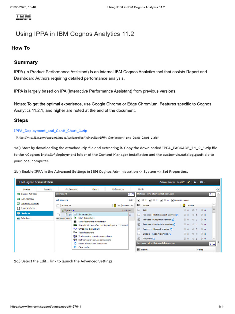 Using IPPA in IBM Cognos Analytics 11.2 | Download Free PDF | Databases | Ibm Db2