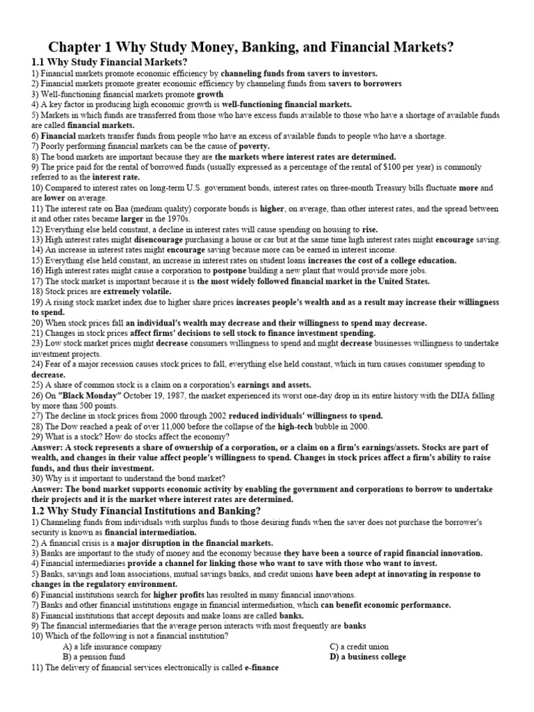 Test Bank (Final) | PDF | Bonds (Finance) | Financial Markets Test Bank (Final) | PDF | Bonds (Finance) | Financial Markets