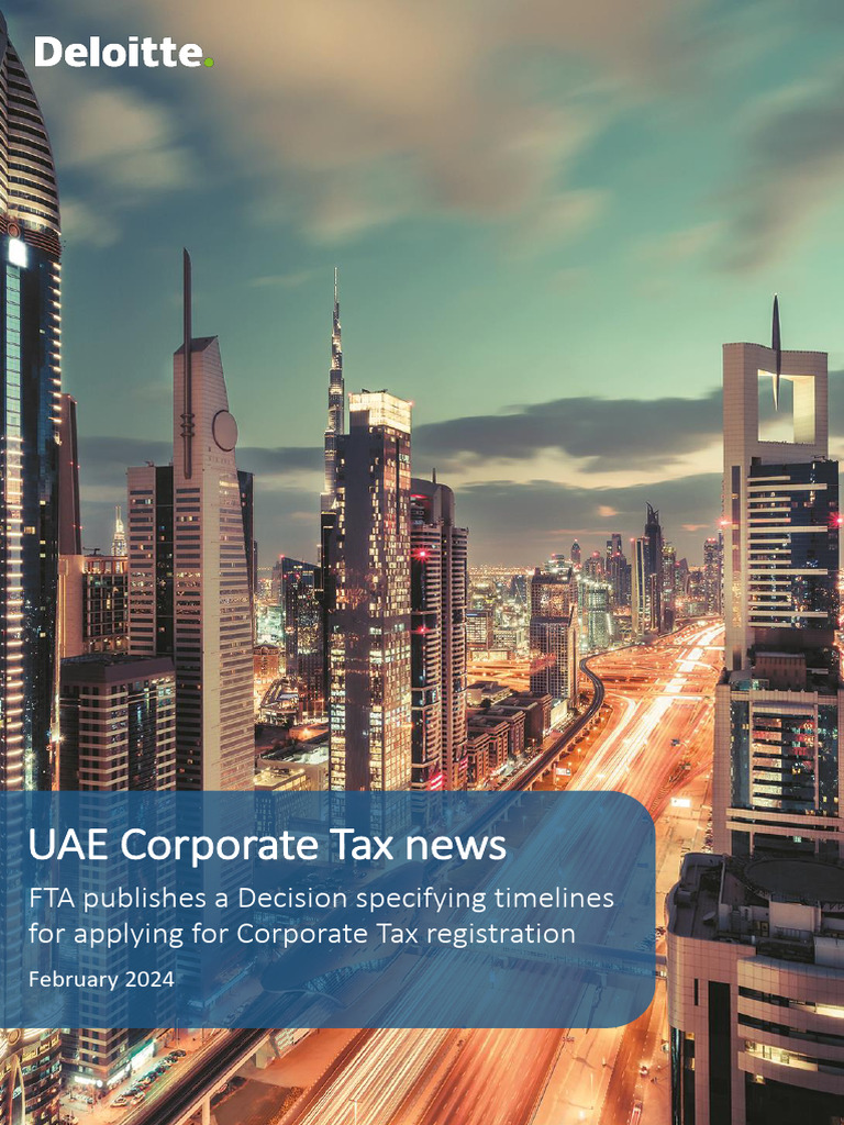 UAE Corporate Tax Registration Deadlines | PDF | Taxes | Corporate Tax