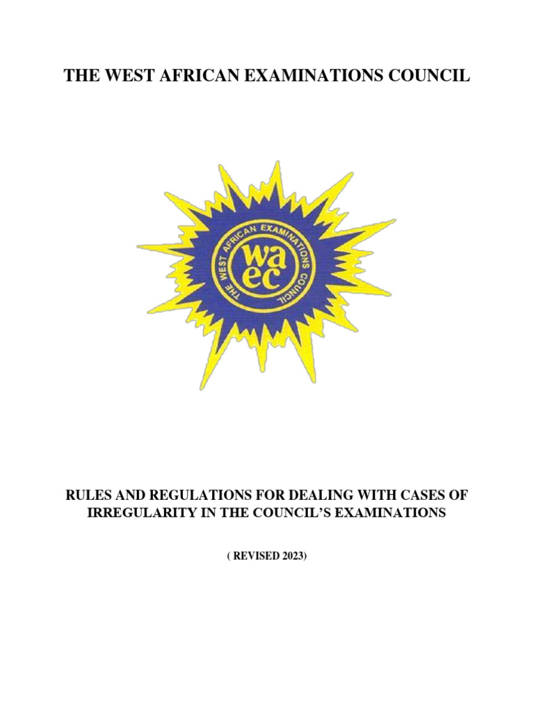 West African Exam Irregularity Rules 2023 | PDF | Prosecutor | Government