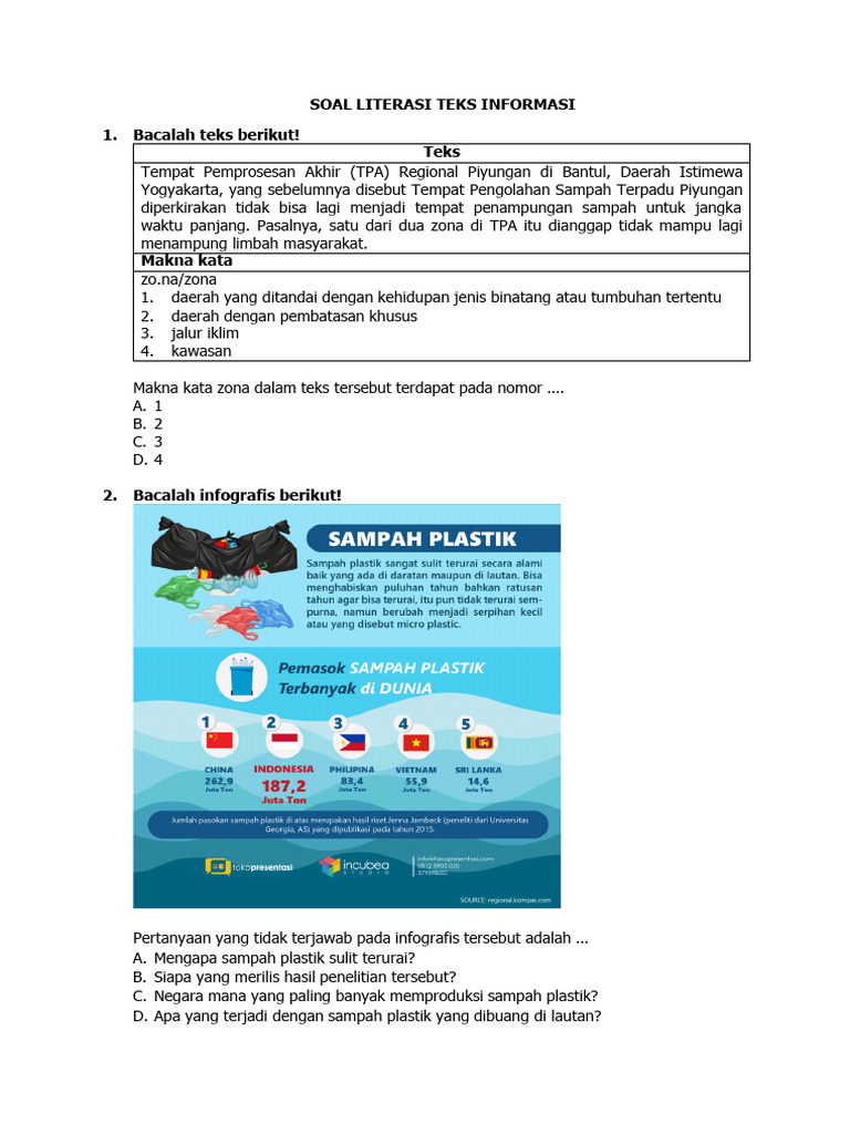 Soal Literasi Teks Informasi | PDF