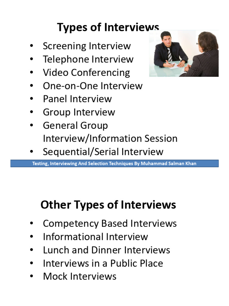 Interviewing and Selection Techniques | Download Free PDF | Interview | Social Psychology