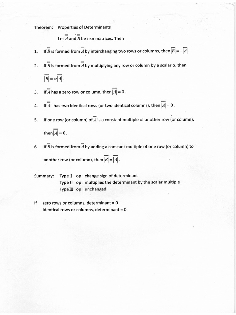 Determinant | PDF