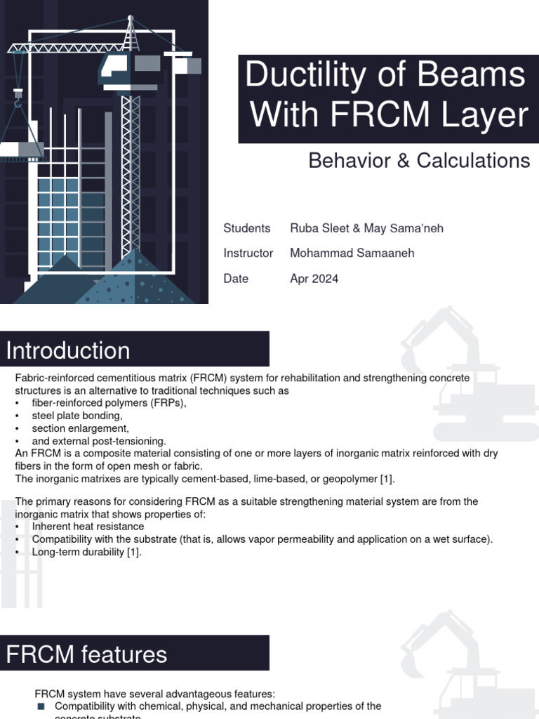 Ductility in FRCM-Strengthened Beams | PDF | Beam (Structure) | Fracture