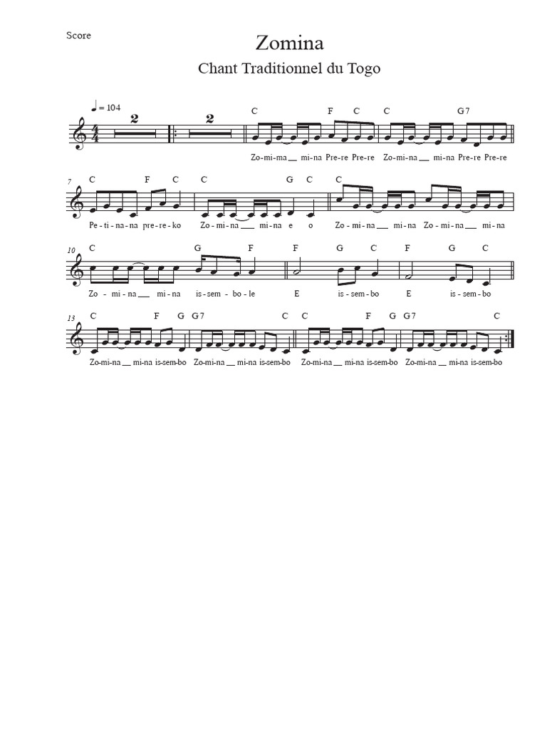 Zomina - Accords | PDF