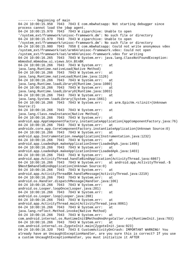 Logcat | PDF | Java (Programming Language) | Android (Operating System)