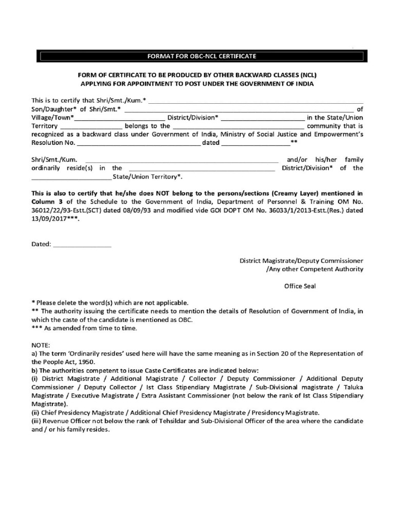 Obc NCL Railway | PDF