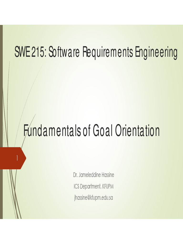 8-Fundamentals of Goal Orientation | PDF | System | Goal