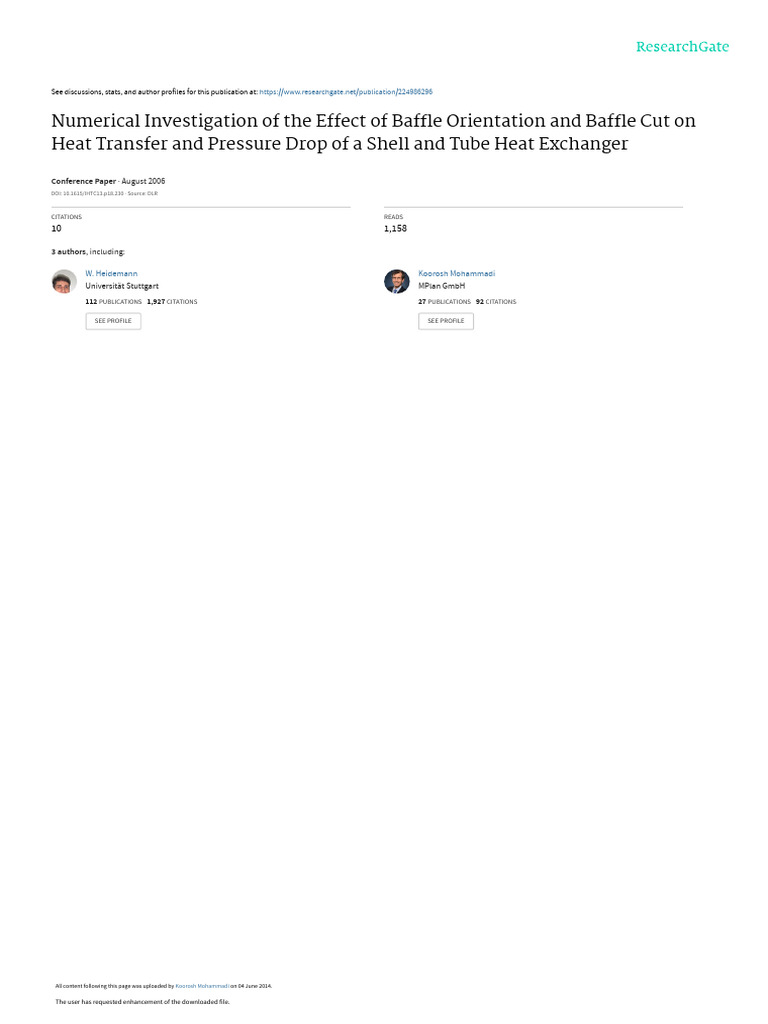 Numerical Investigationofthe Effectof Baffle Orientationand Baffle ...