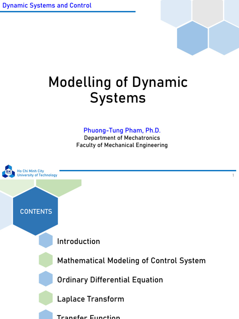 PDF - Chương 1 - Modelling of Dynamic Systems | PDF | Mathematical Model | System
