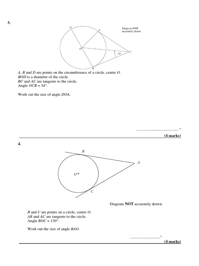 circle-theorems | PDF | Circle | Angle
