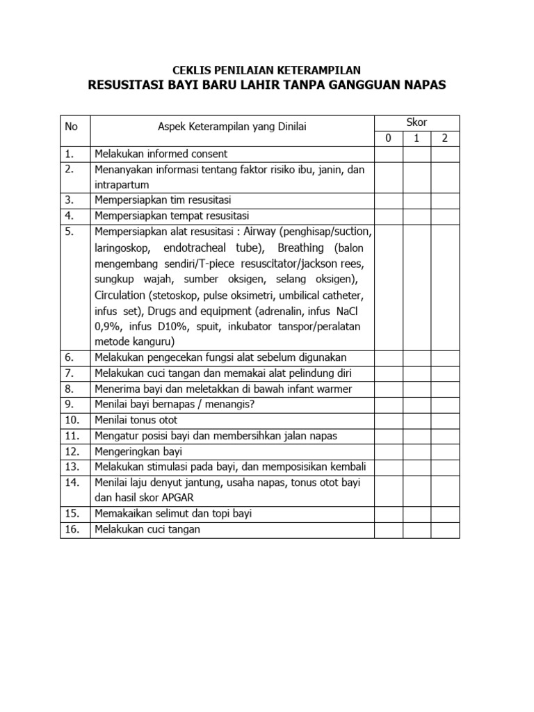 Checklist Sl Smt 6 | PDF