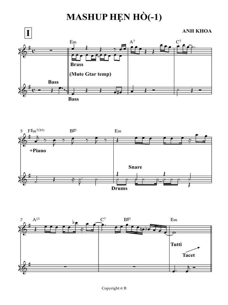 Mashup Hẹn Hò - Full Score | PDF