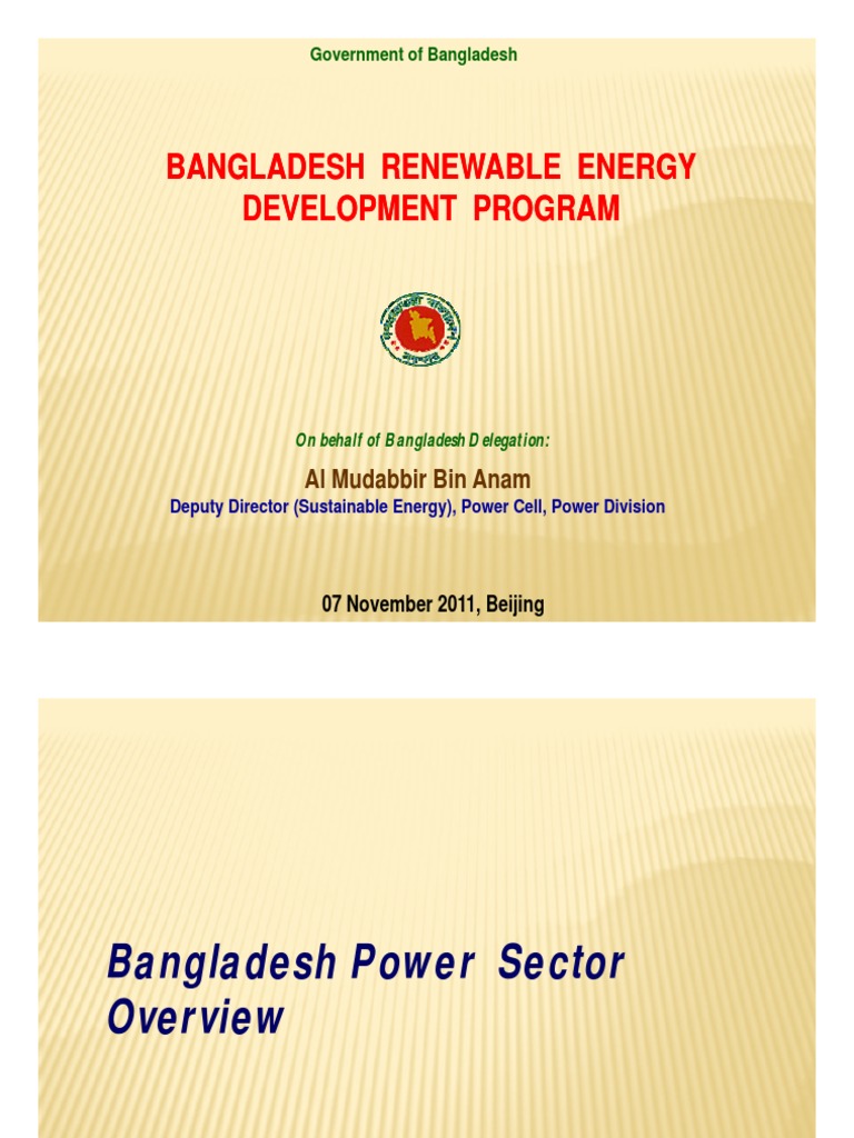 Bangladesh Renewable Energy Bangladesh Renewable Energy Development ...