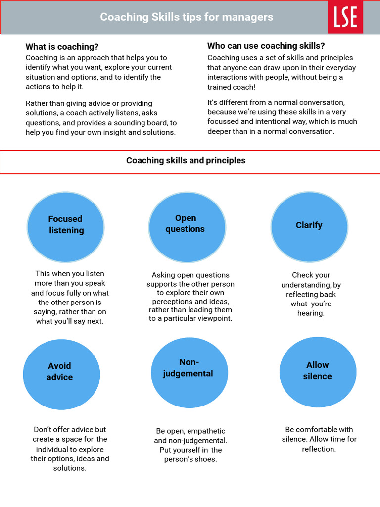 Coaching Skills Tips For Managers v1 | Download Free PDF | Experience ...