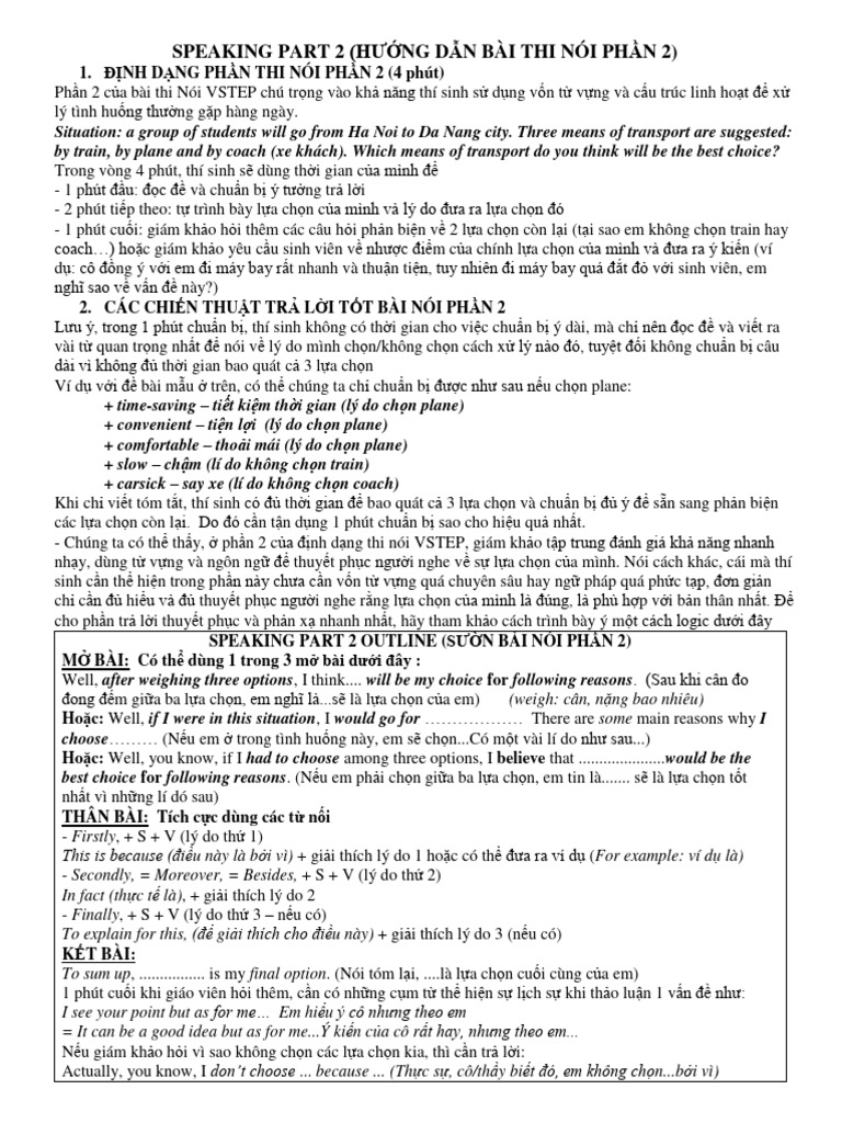 Speaking Part 2 | PDF