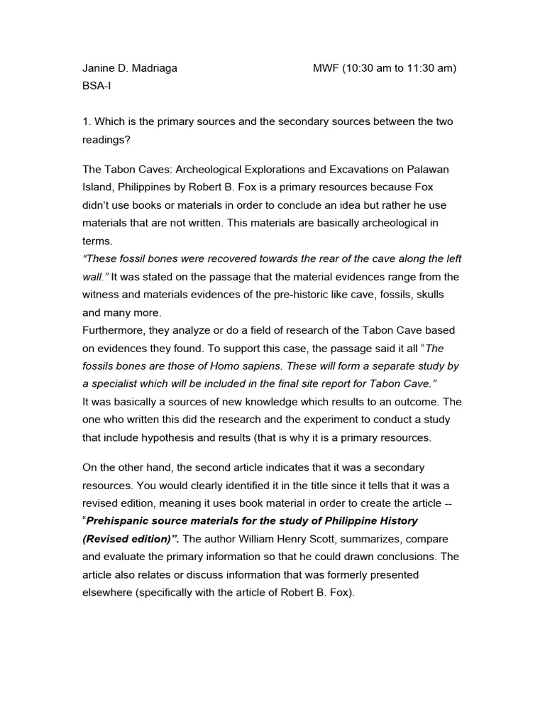 Tabon Cave Man | PDF | Philosophy | Religion & Spirituality