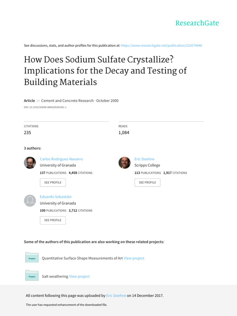 How Does Sodium Sulfate Crystallize Implications F | PDF | Crystallization | X Ray Crystallography