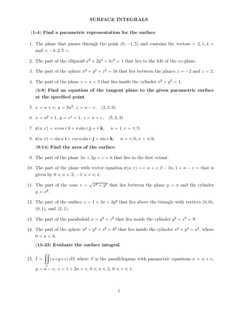 Surface intergral | PDF | Sphere | Geometry