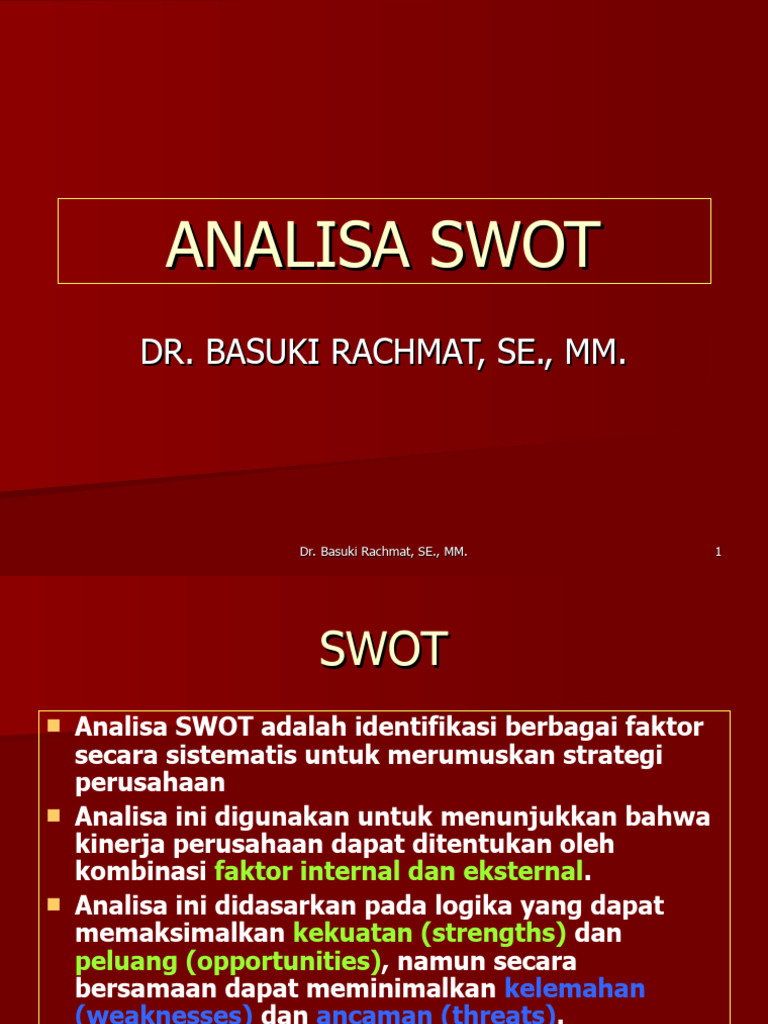 Analisa Swot | PDF