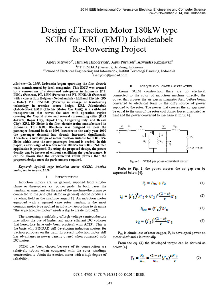 Setiyoso 2014 | PDF | Electric Motor | Electrical Components