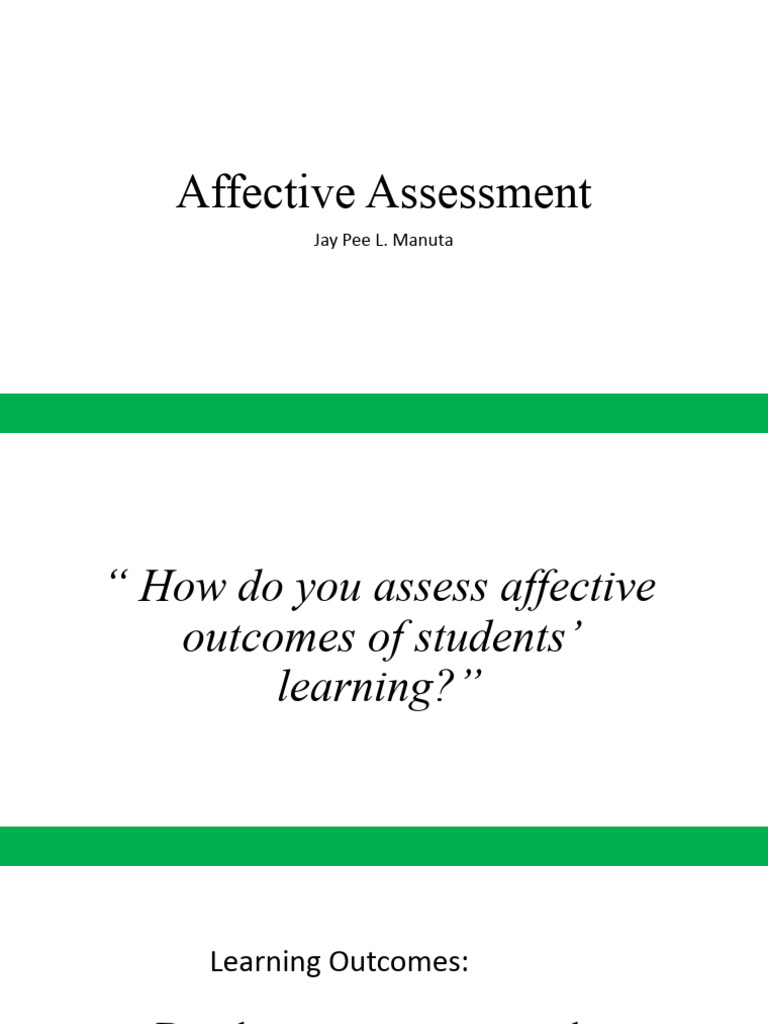 Affective Assessment 4 | PDF | Affect (Psychology) | Learning
