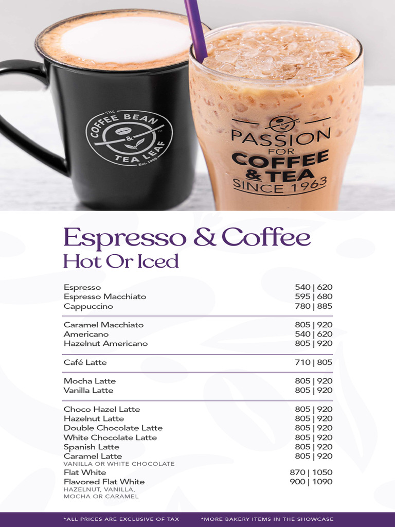 Menu | PDF | Tea | Chocolate