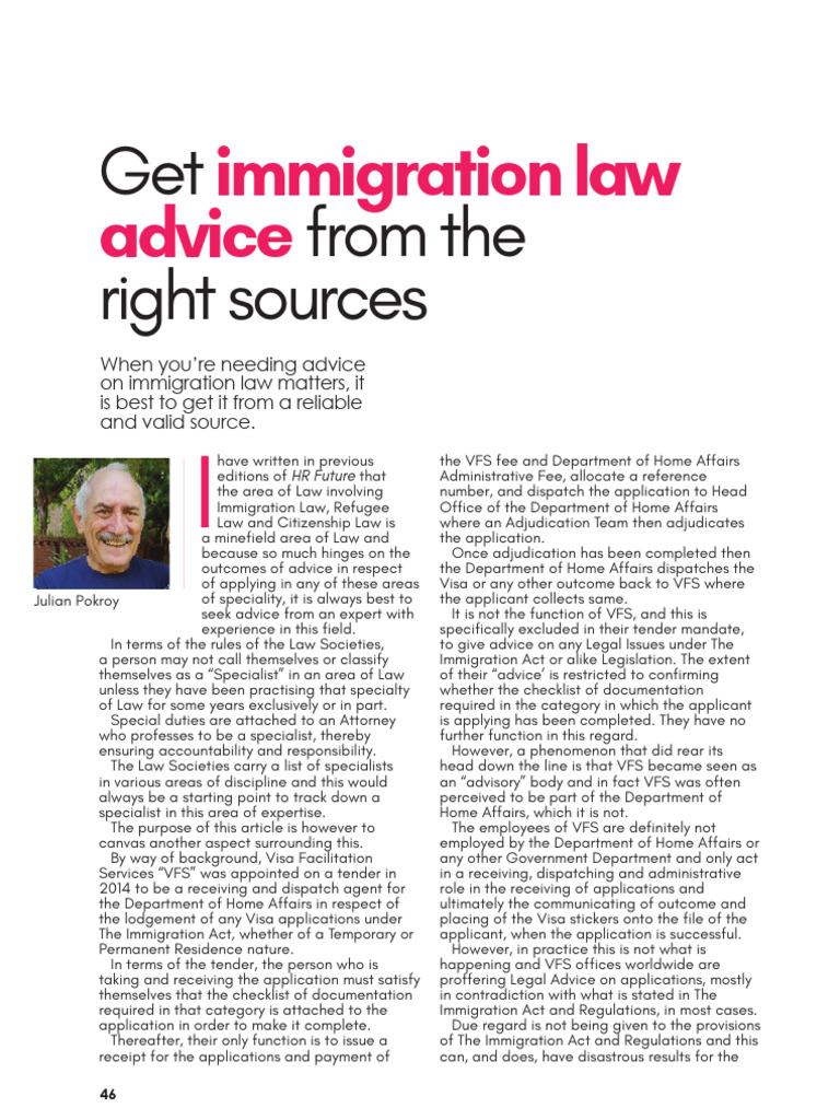 Expert Immigration Law Advice Needed | PDF | Immigration | Travel Visa