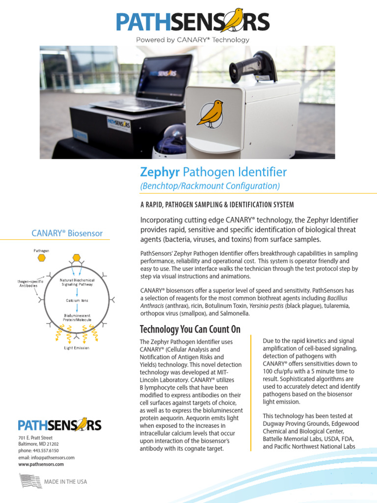 Zephyr Brochure | PDF | Biosensor | Biology