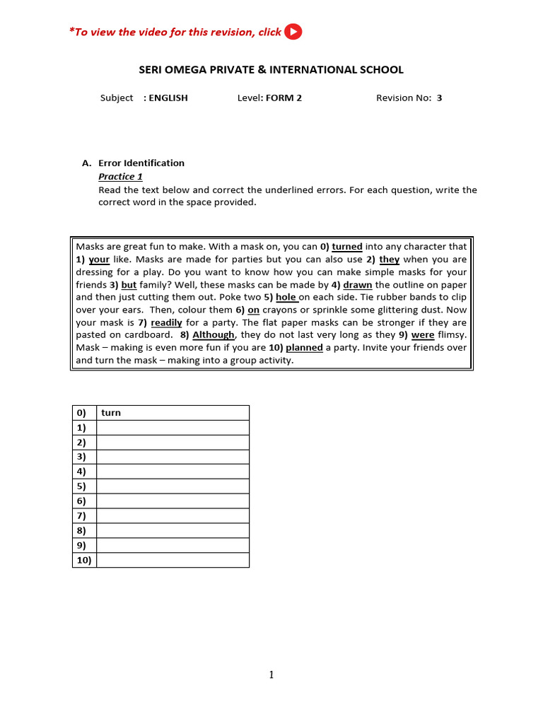 Revision 3 English F2 | PDF | Physical Fitness | Heart