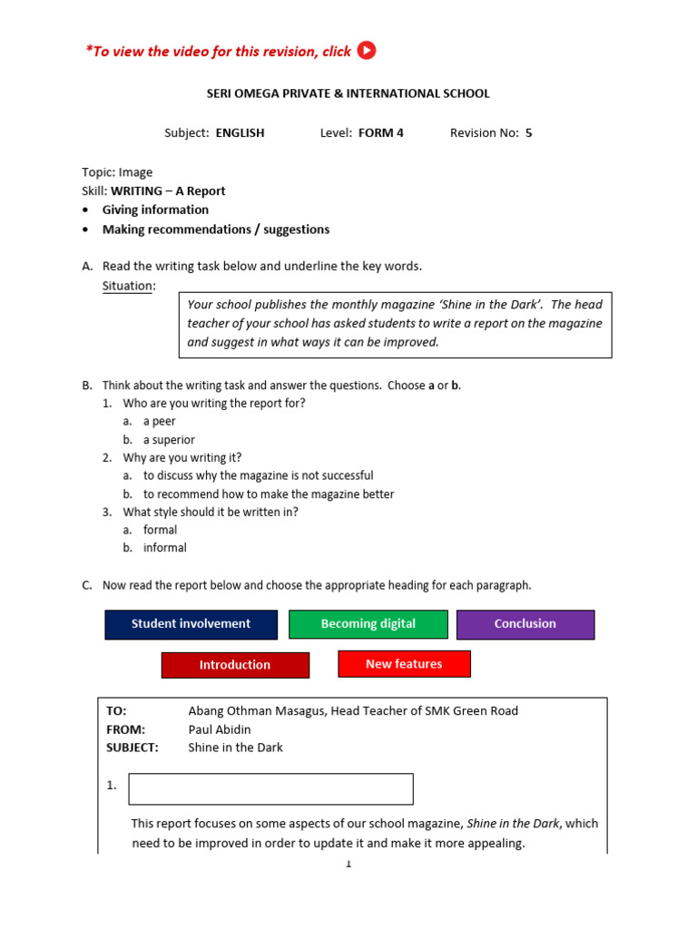 Revision 5 English F4 Report | PDF | Educational Technology | News