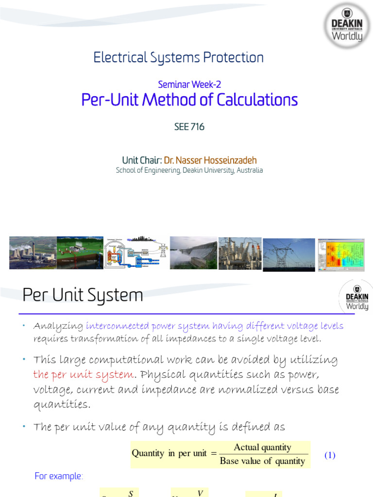 SEE716 - Seminar2 - PerUnit Method of Calculations | PDF | Computer Engineering | Power (Physics)