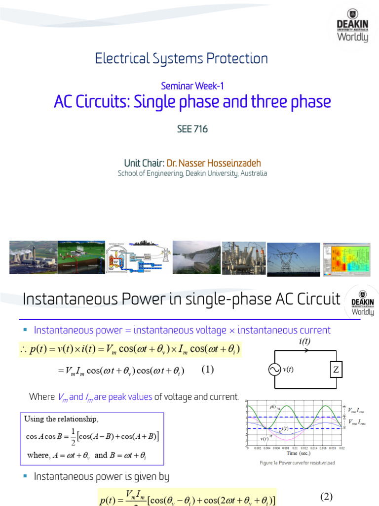 SEE716 Seminar1 AC-Circuits 1phase-And-3phase | PDF | Ac Power | Quantity