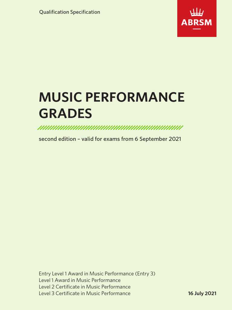 New Qualification Specification Music Performance Grades 2nd Edn 160721 ...