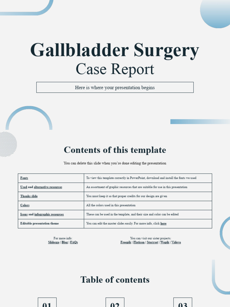 Gallbladder Surgery Case Report by Slidesgo | Download Free PDF ...