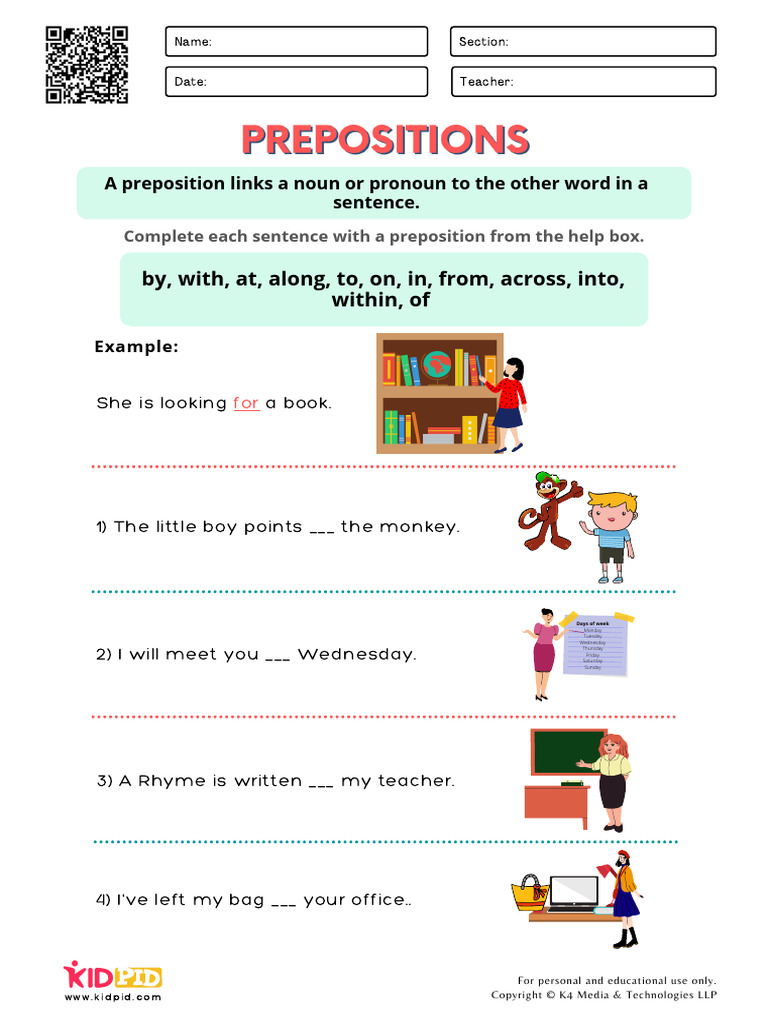Identify Correct Prepositions | Download Free PDF | Preposition And ...