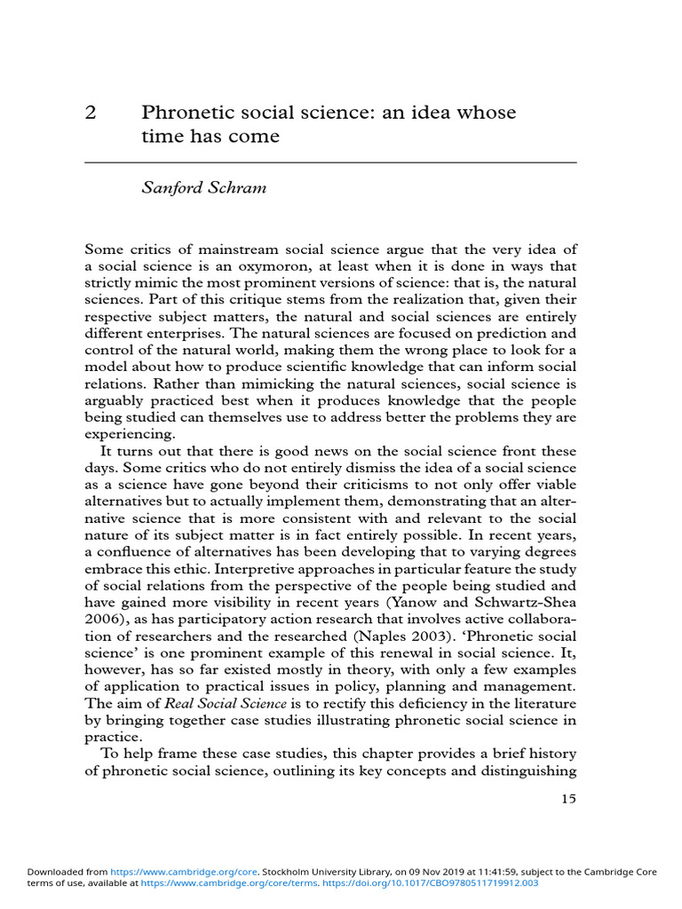 2 Phronetic Social Science An Idea Whose Time Has Come | PDF | Science ...