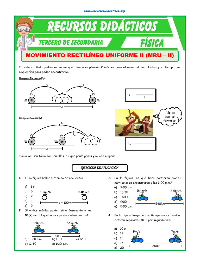 Tiempo-de-Encuentro-y-Alcance-en-el-MRU-para-Tercer-Grado-de-Secundaria ... Tiempo-de-Encuentro-y-Alcance-en-el-MRU-para-Tercer-Grado-de-Secundaria ...