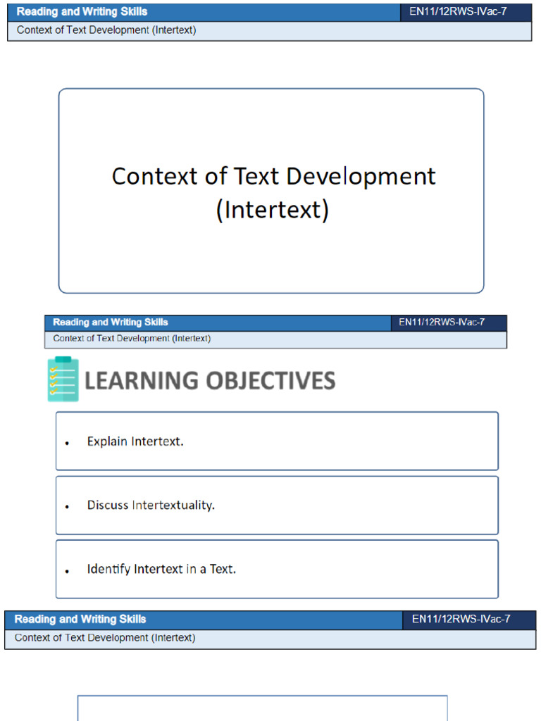 2Q RWS Lesson-2-Intertext | PDF