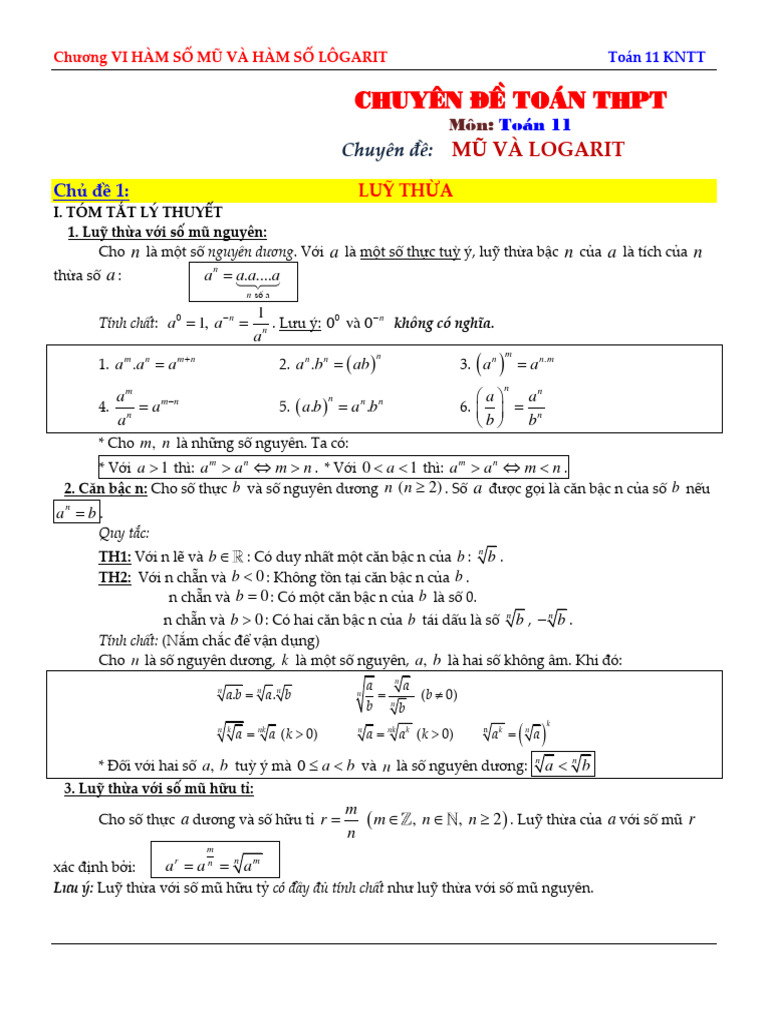Chuong 6 Bai 1 LUY THUA TH LE BA BAO | PDF