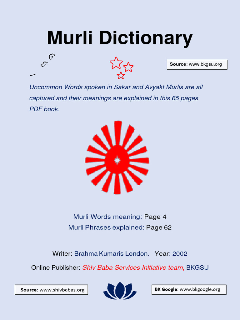 Hindi English Murli Dictionary | PDF | English Language | Preposition ...
