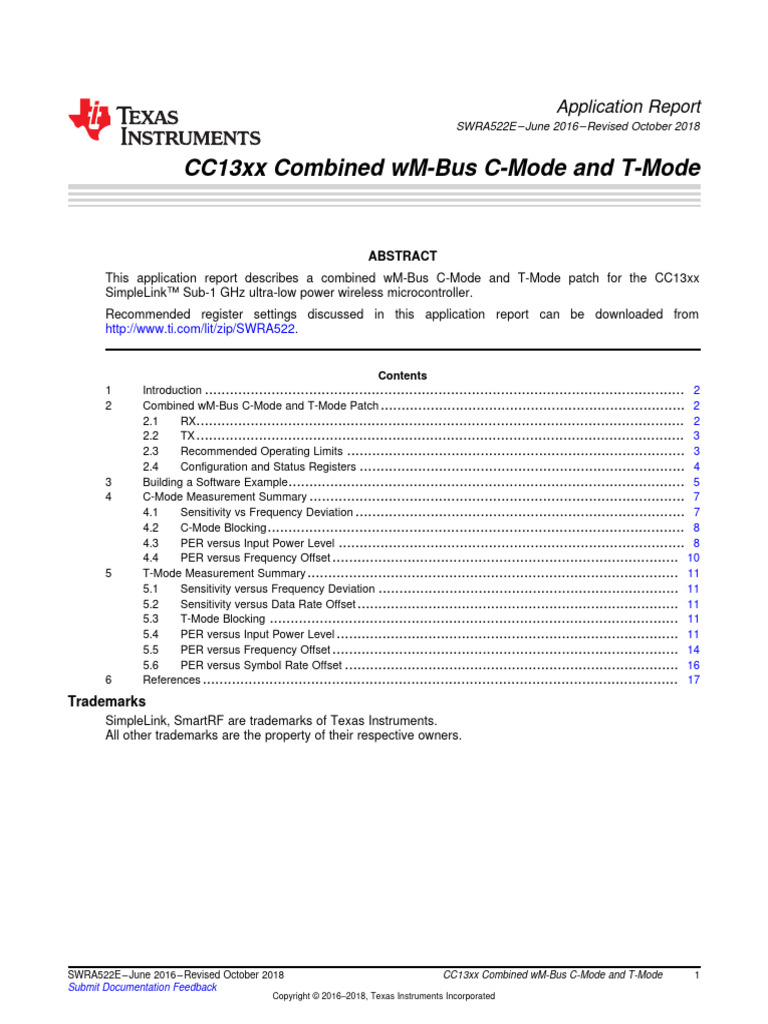 Swra 522 e | PDF | Network Packet | Hertz