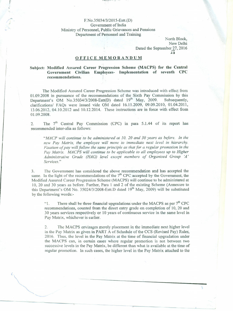 MACP Order 27-28.9.2016 | PDF