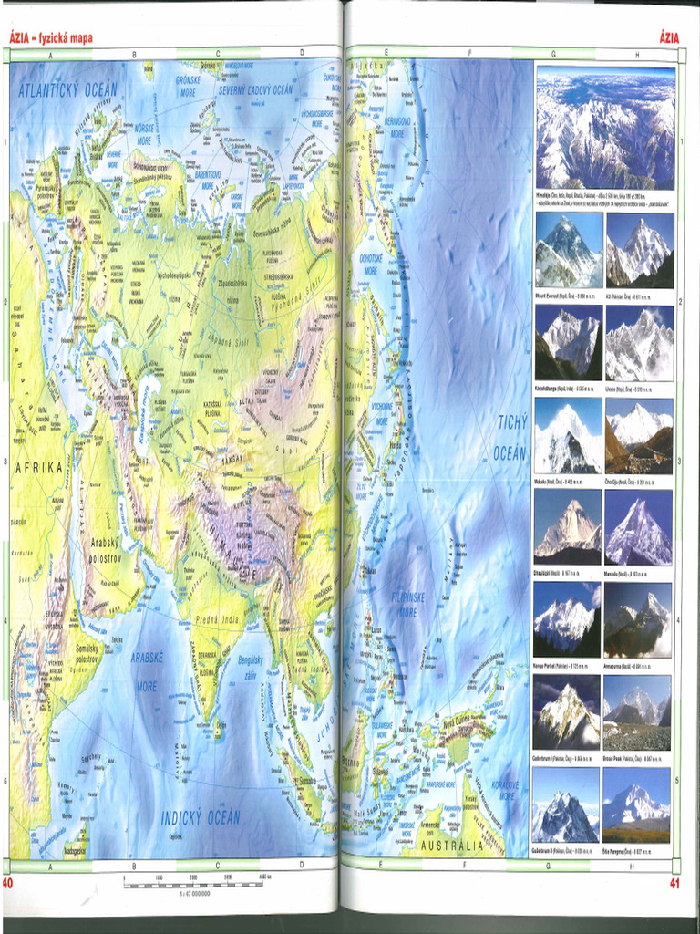 Ázia Fyzická Mapa3 | PDF