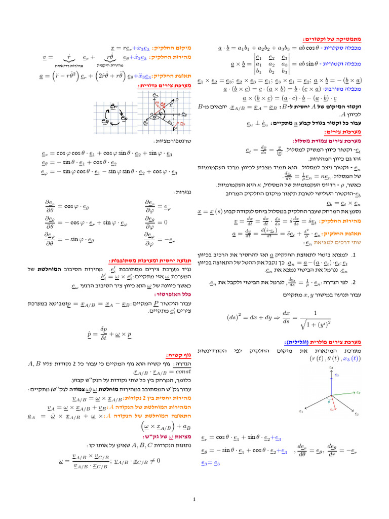 Formulas Dynamics | PDF