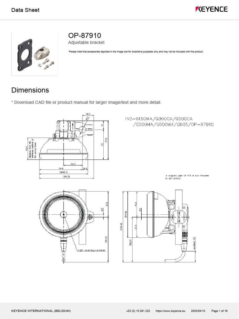 Adjustable Bracket Data Sheet | PDF