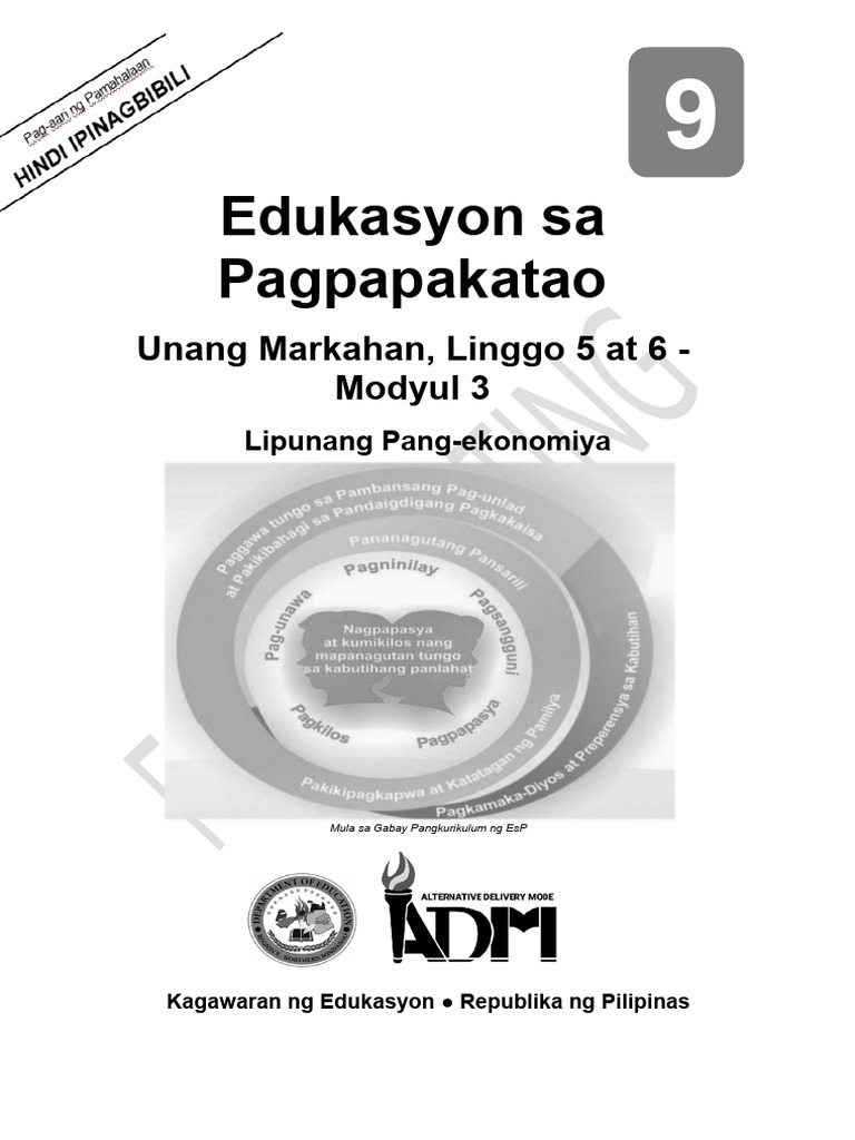 Esp9 q1 Mod3 Lipunang-Pang-Ekonomiya v5 | PDF