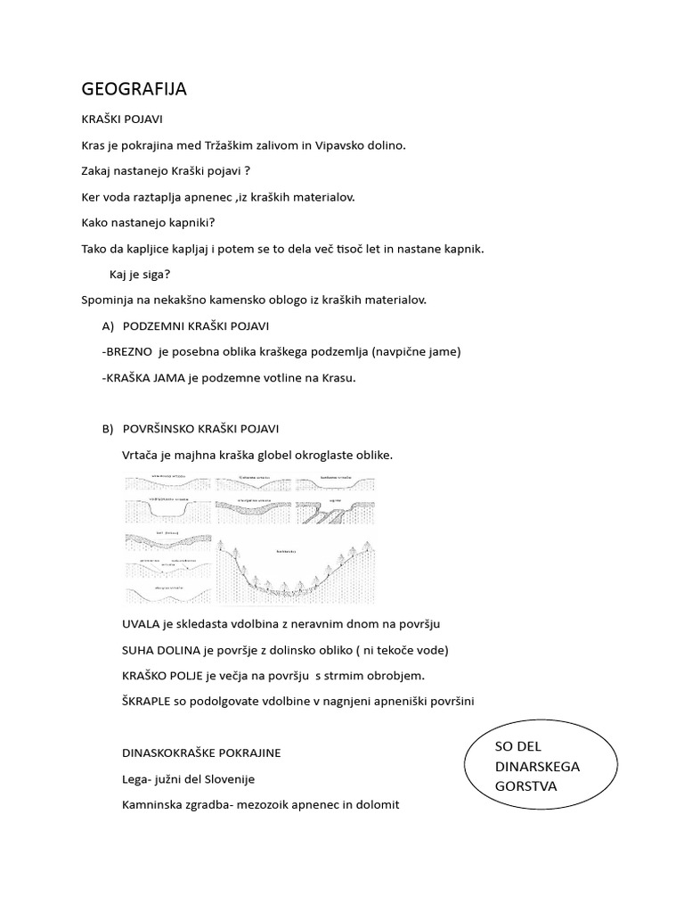 GEOGRAFIJA Slovenija | PDF